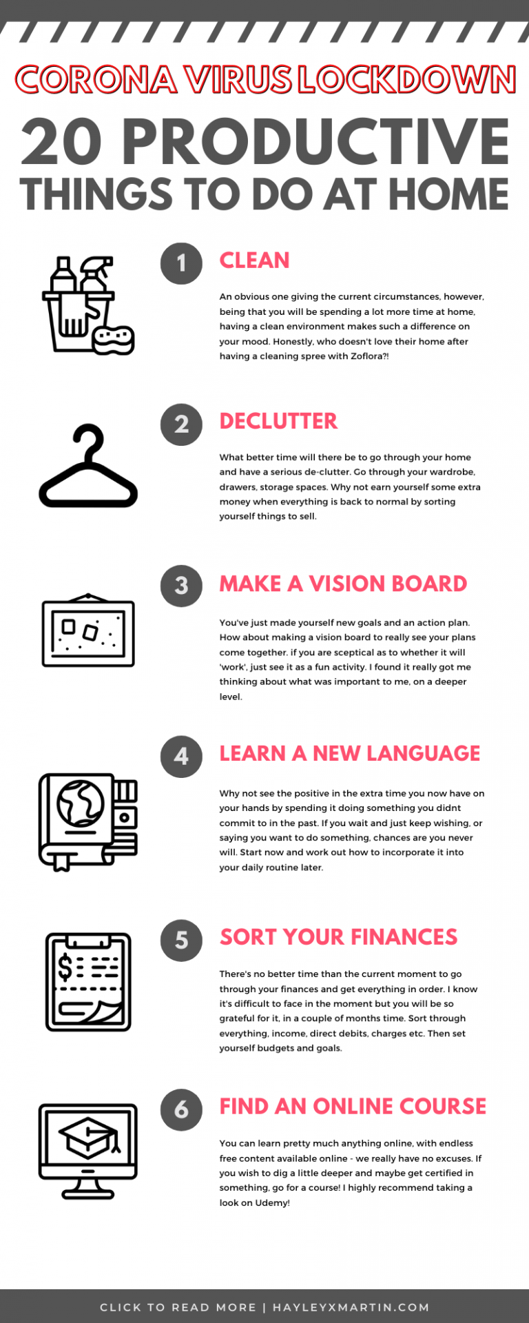 20 Productive Things To Do At Home - hayleyxmartin