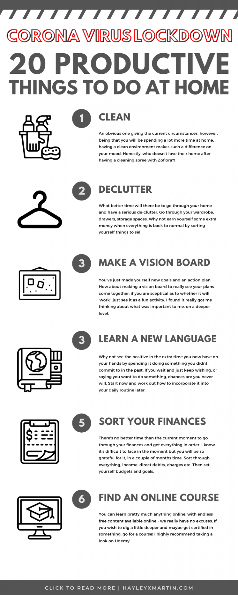 20 Productive Things To Do At Home - hayleyxmartin